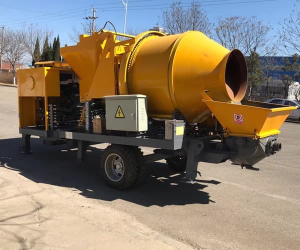 Portable Diesel Engine Concrete Mixer Machine With Pump-ZOOMJO